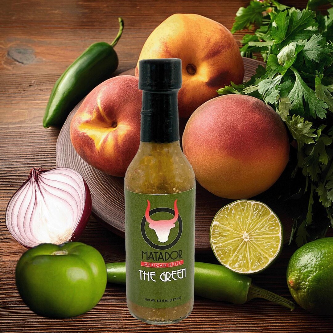 Matador Green Hot Sauce: Tomatillo Peach Sweet Tangy Flavor - Etsy