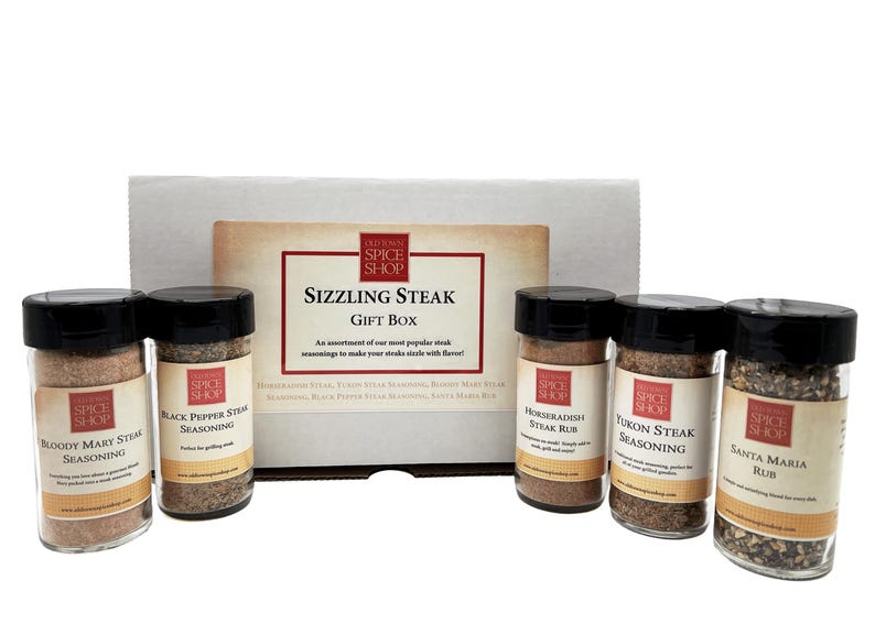 Gourmet Steak Seasoning Gift Box - BBQ Rub Sampler for Men - Grilling ...