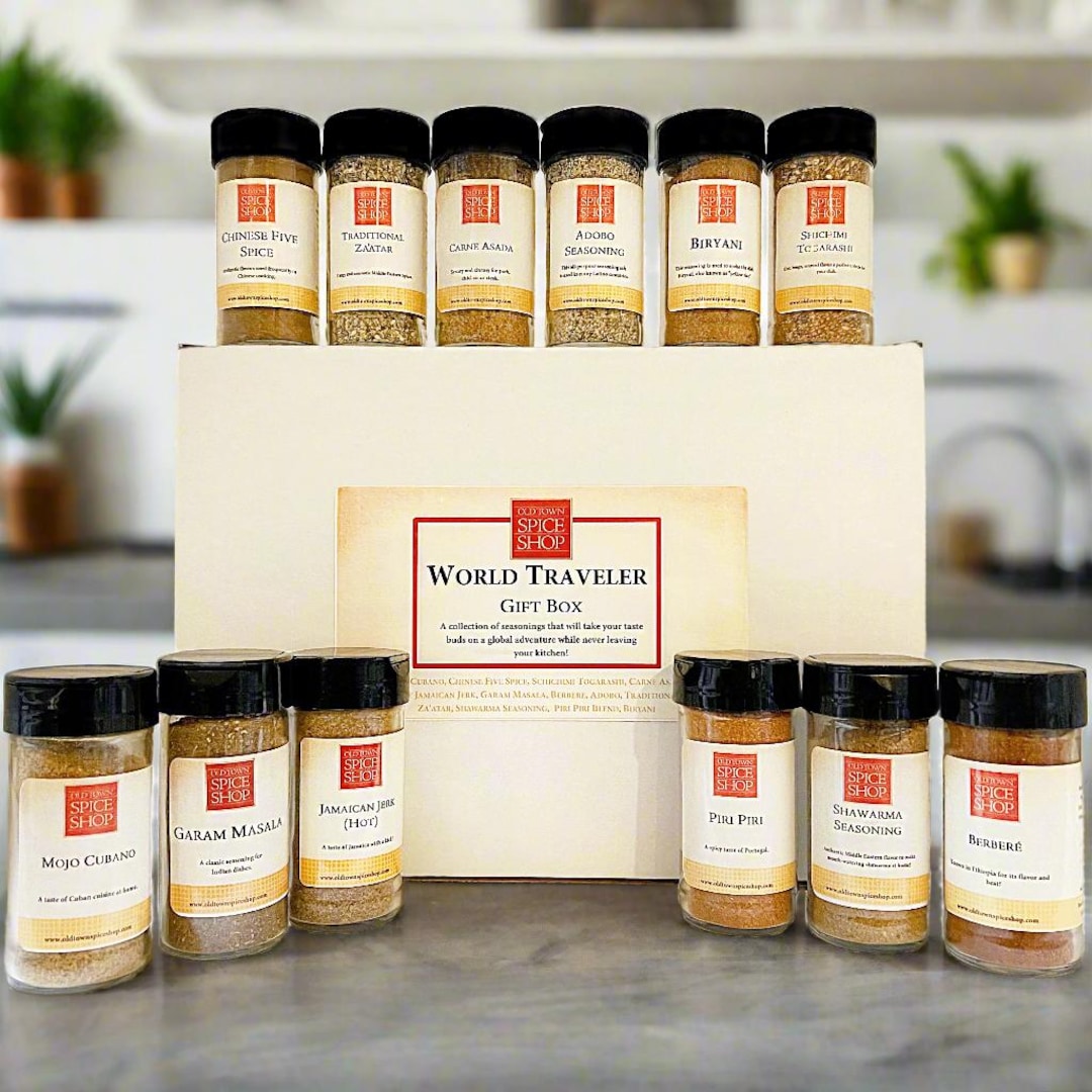 Global Spice Sampler Set - World Traveler Cooking Gift - 12 Exotic ...