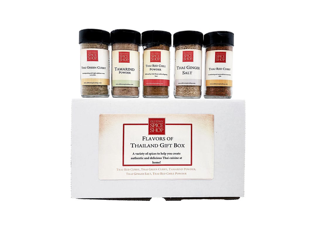Flavors of Thailand Gift Box, Gourmet Thai Spices, Gift for Foodie - Etsy