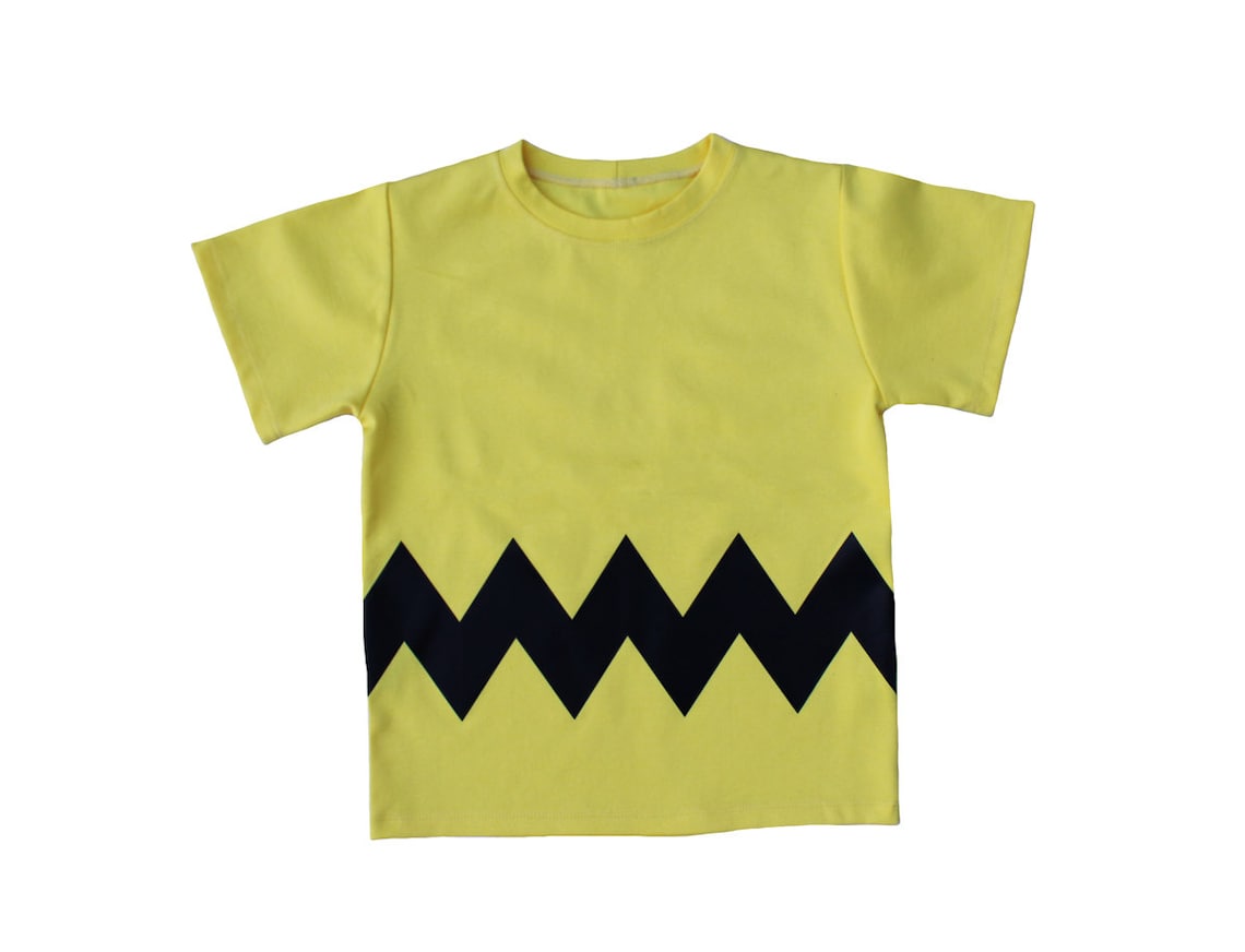 The Peanuts Charlie Brown Yellow Shirt and Black Shorts - Etsy