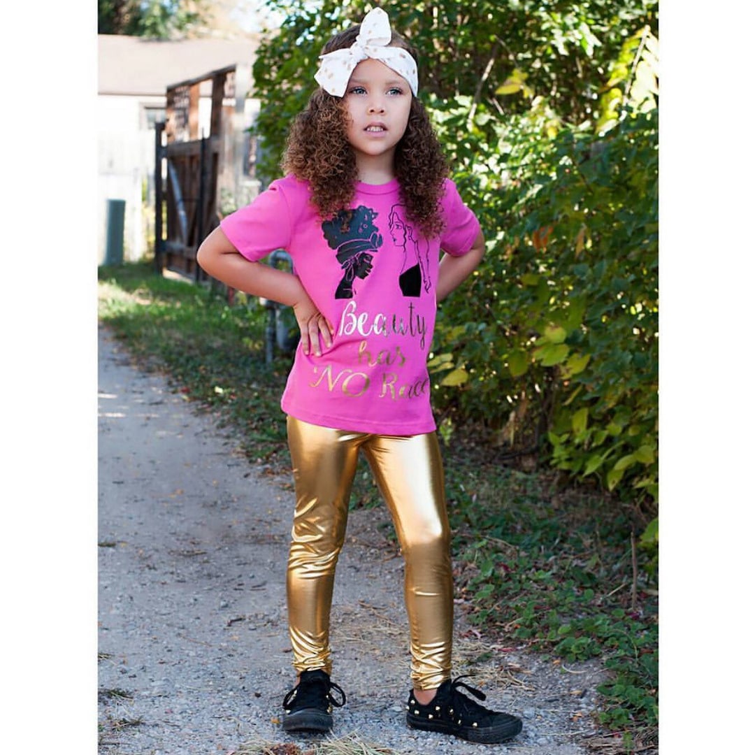 Dreaming Kids Gold Metallic Leggings - Etsy
