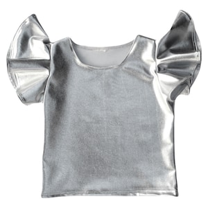 Dreaming Kids Silver Metallic Top - Etsy