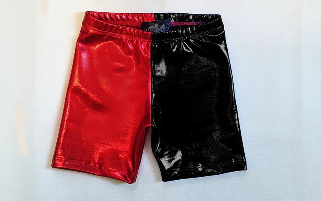 Black/ Red Metallic Color Shorts Shinny Girl Shorts Costume - Etsy