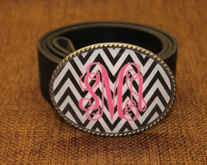 Women's Belt Buckle Custom Monogram - Etsy