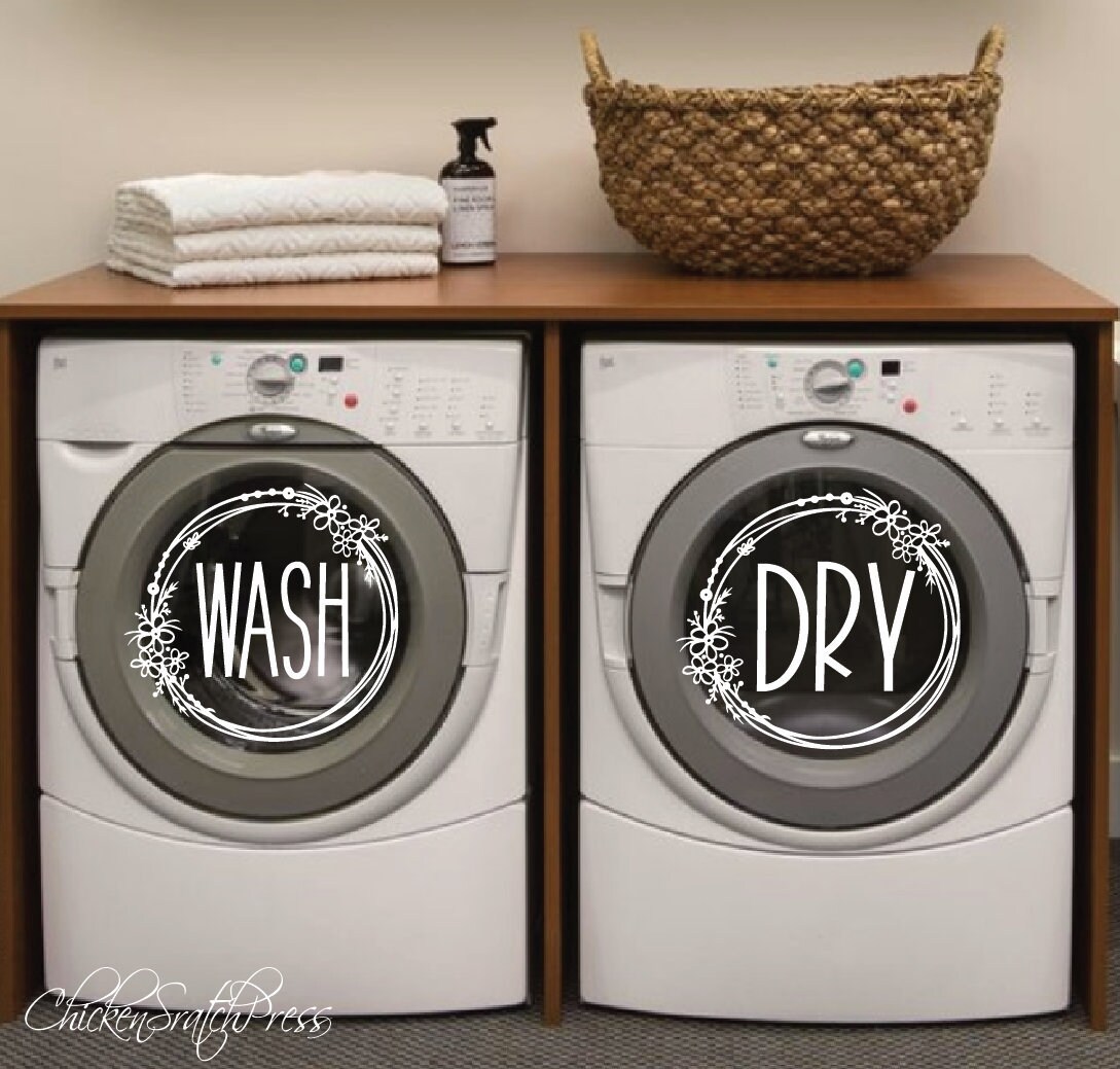 Home & Living Wall Decals & Murals Home Décor Farmhouse Washer Dryer ...
