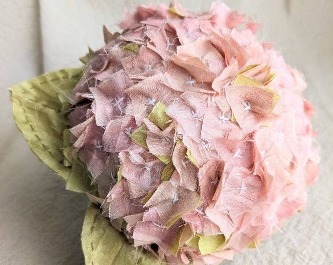 Pink Silk Hydrangea Pincushion tarnished Lid 'pretty in Pink' ... - Etsy