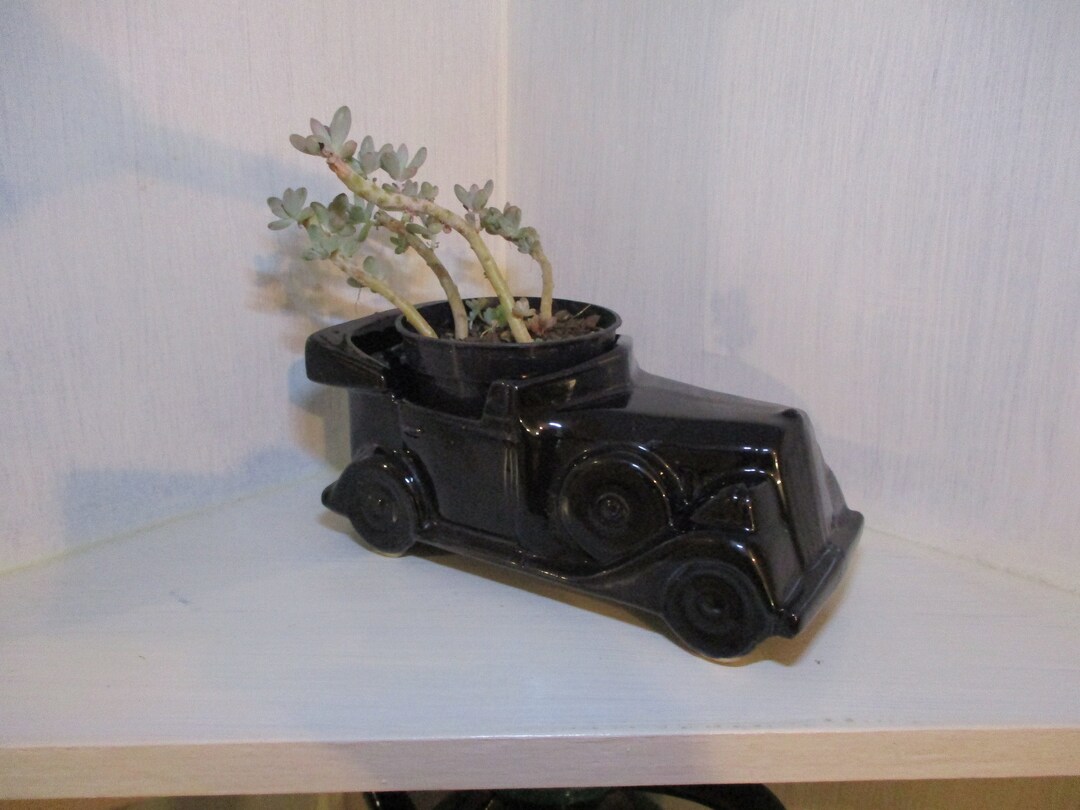 Planter Black Roadster Convertible Automobile Car Vintage - Etsy