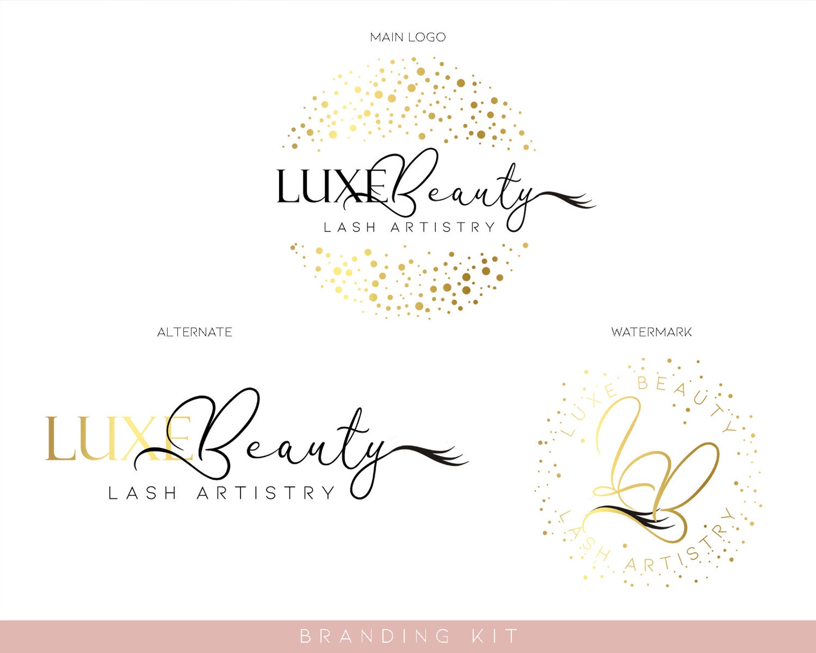 Logo Watermark Branding Kit Package Design No. 179 Lash - Etsy