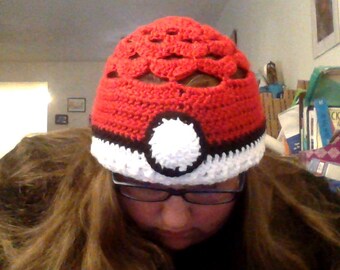 Pokemon Pokeball Great Ball Inspired Crochet Hat - Etsy