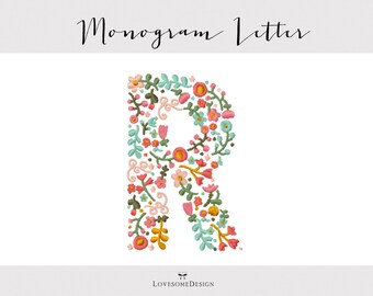 Letter R Monogram | Etsy