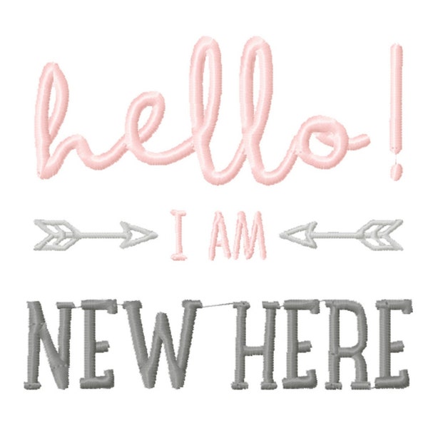 Hello World Im Embroidery Design - Etsy