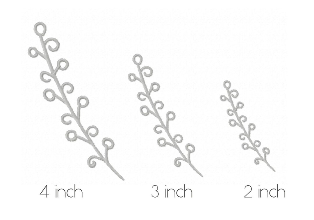 Branch Embroidery Design Three Sizes Modern Decorative - Etsy