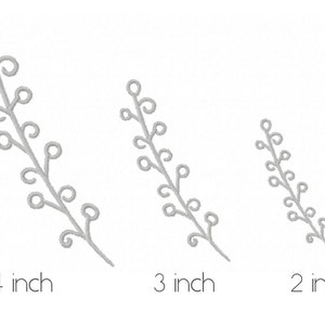 Branch Embroidery Design Three Sizes Modern Decorative - Etsy