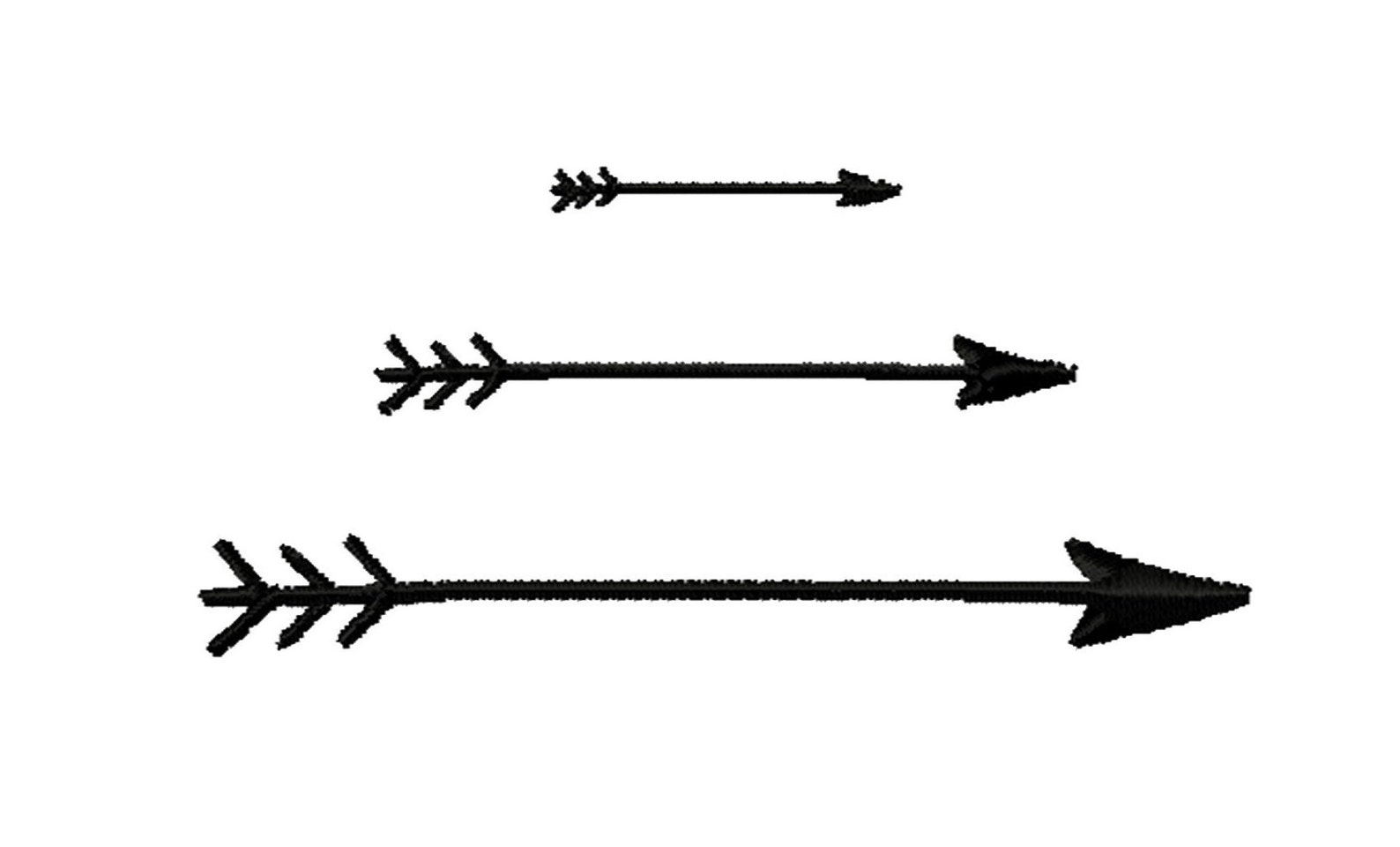 Arrows Three Sizes Embroidery Design 1inch 2inch 3inch 4inch - Etsy