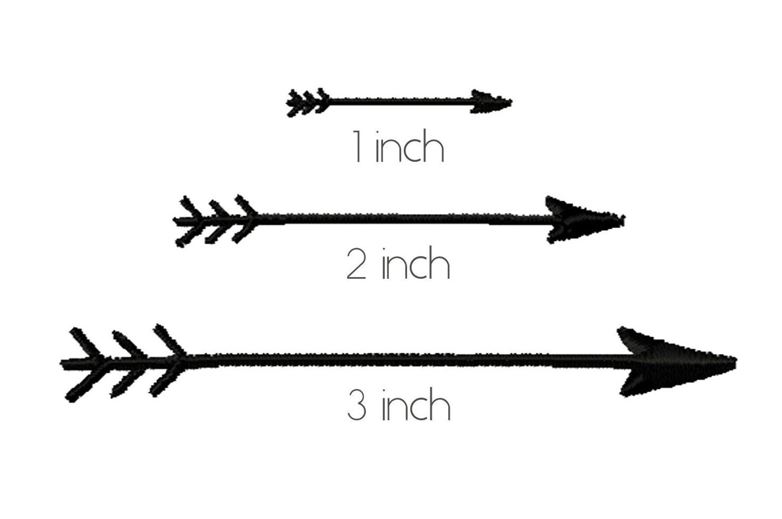 Arrows Three Sizes Embroidery Design 1inch 2inch 3inch 4inch - Etsy