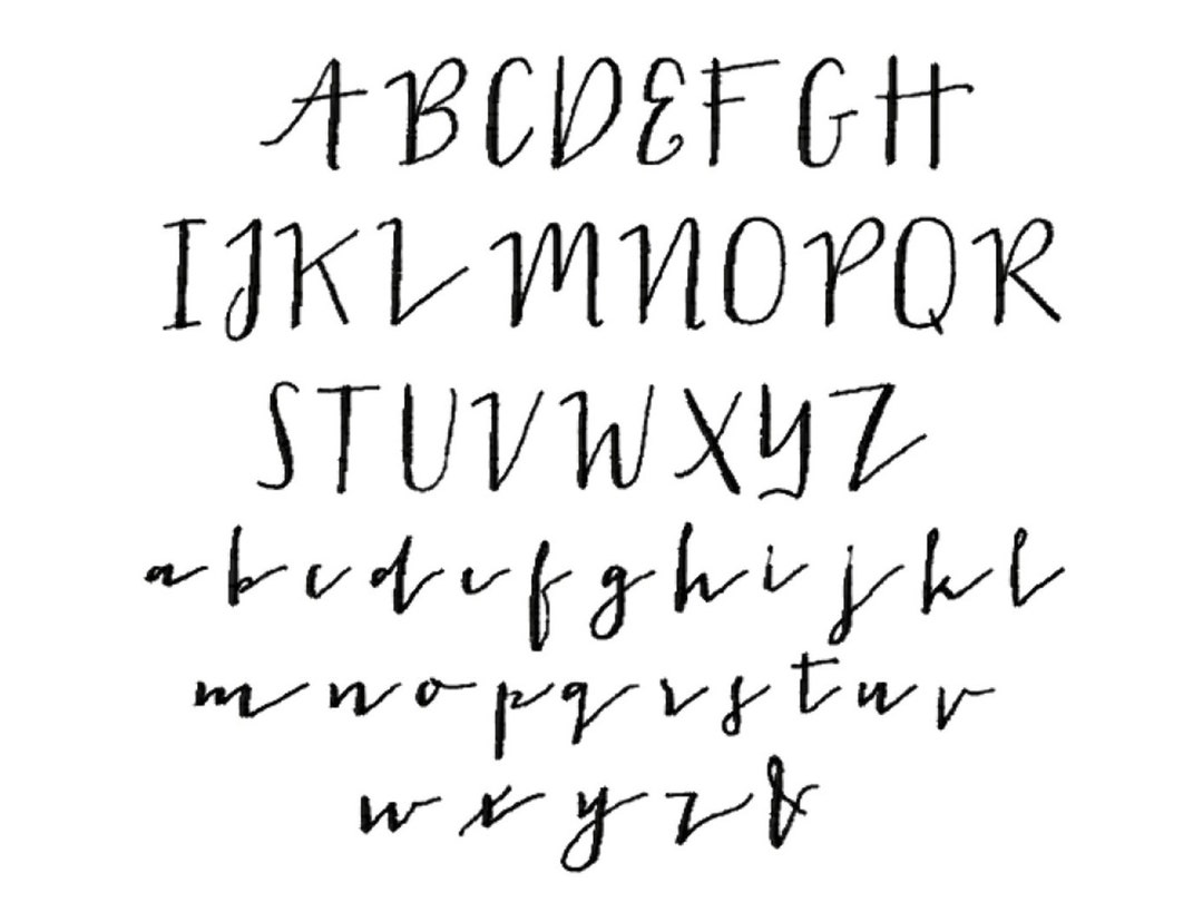 Blessing Script Font A-Z 4inch Machine Embroidery Font Digital - Etsy