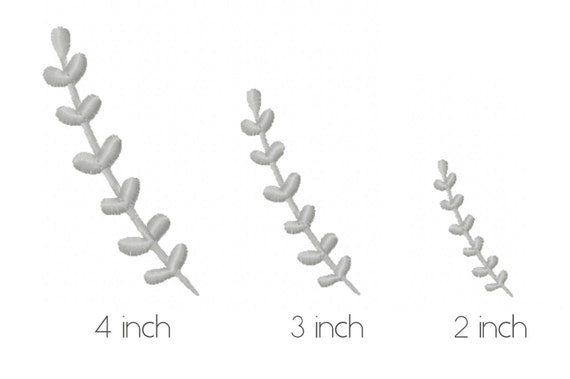 Branch Embroidery Design Three Sizes Modern Decorative - Etsy