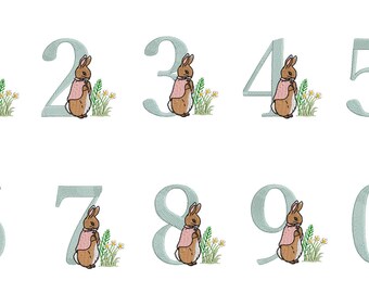 Easter Bunny Numbers - Etsy