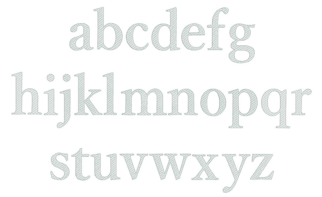 Lowercase 1.5inch Quick Stitch Embroidery Font Matching With - Etsy