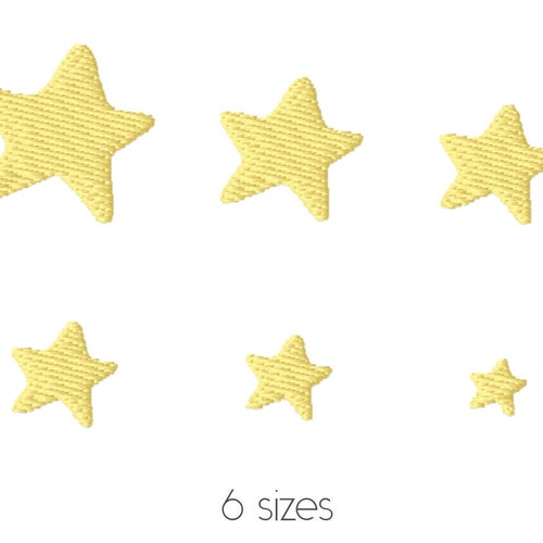Mini Stars Machine Embroidery Design 14 Sizes - Etsy