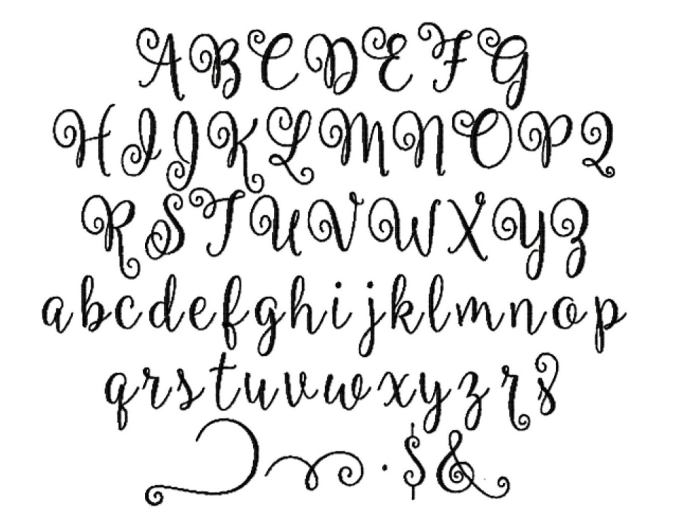 Modern Calligraphy Font Alphabet