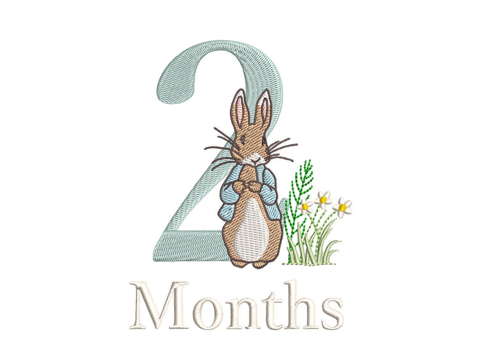 Baby Milestones 4x4 Peter Rabbit Embroidery Design Set for | Etsy