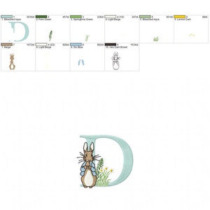 Peter Rabbit Alphabet 3inch A-Z Machine Embroidery Font - Etsy
