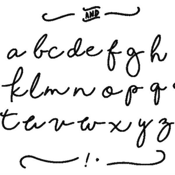 Handwriting Embroidery Font - Etsy