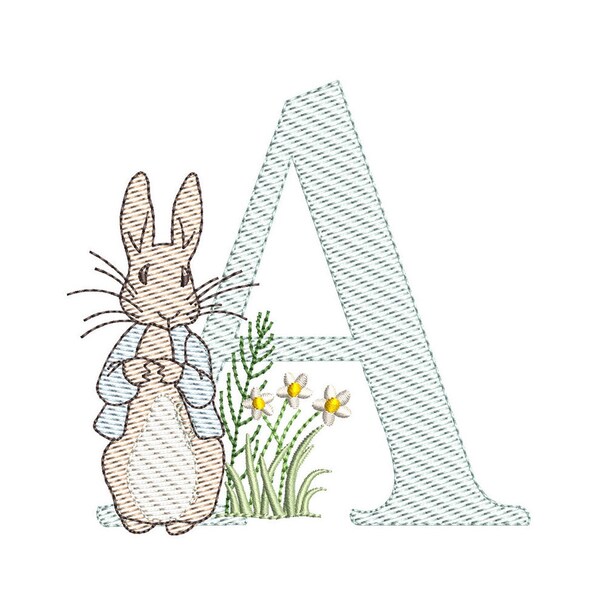 Peter Rabbit Embroidery Font - Etsy