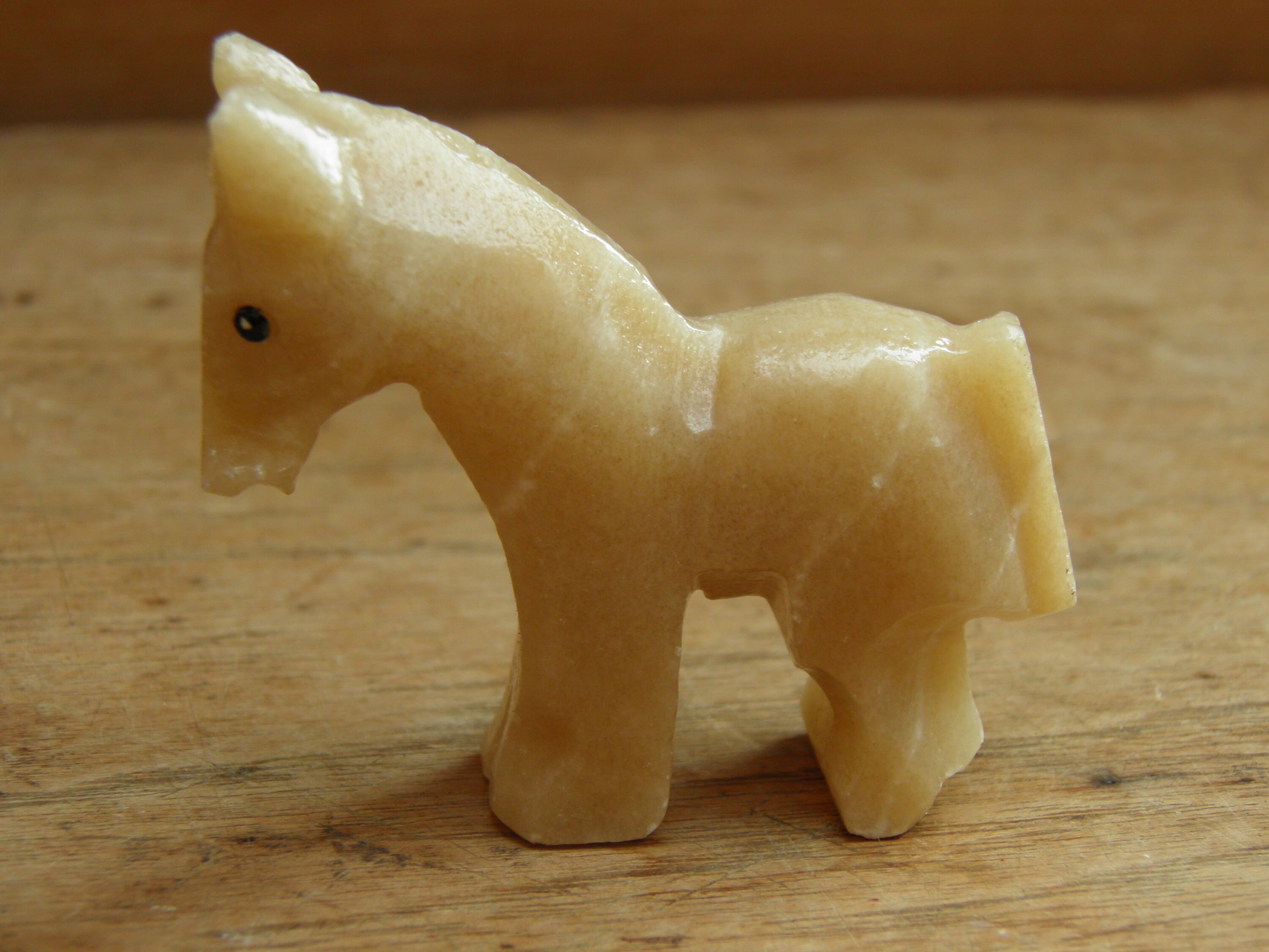 Two Vintage Alabaster Horses / Donkeys One White, One Light Brown - Etsy