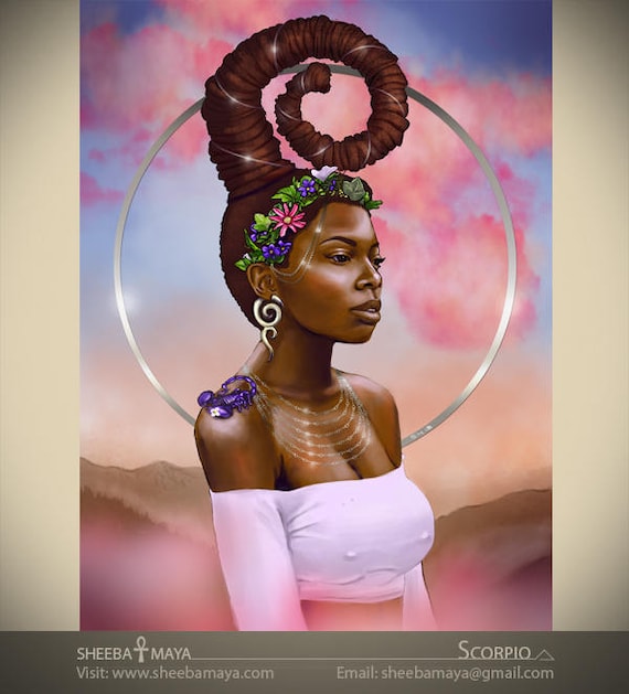 Scorpio Goddess Card/ Mini Print Paper Birthday Cards etna.com.pe