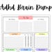 Printable ADHD Brain Dump Sheet | Adult ADHD Planner | Daily to Do List ...