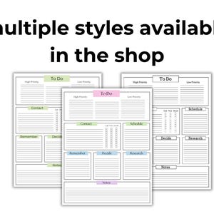 Printable ADHD Brain Dump Sheet | Adult ADHD Planner | Daily to Do List ...