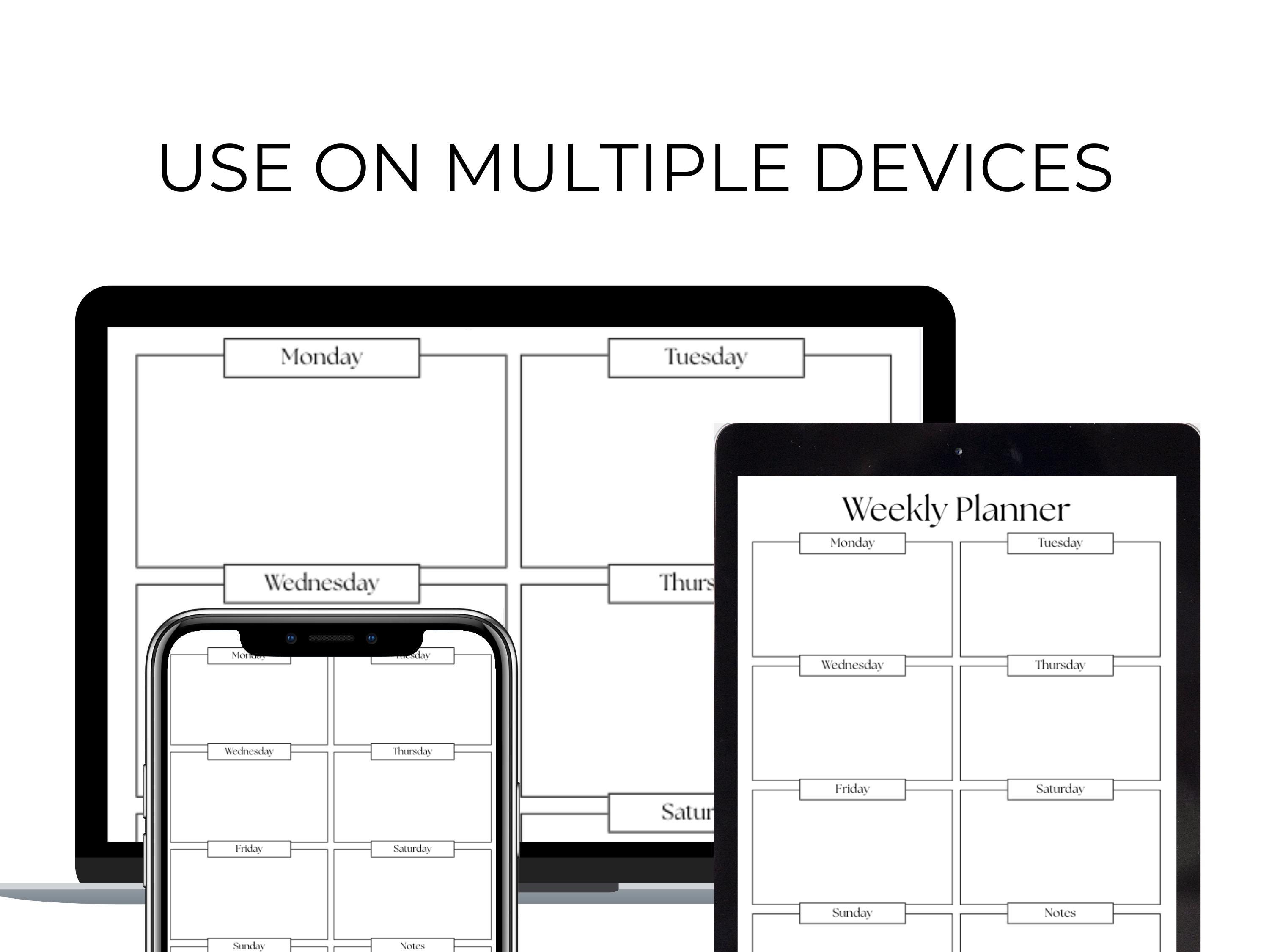 Weekly Planner Digital Template | Instant Download Printable, Planner ...