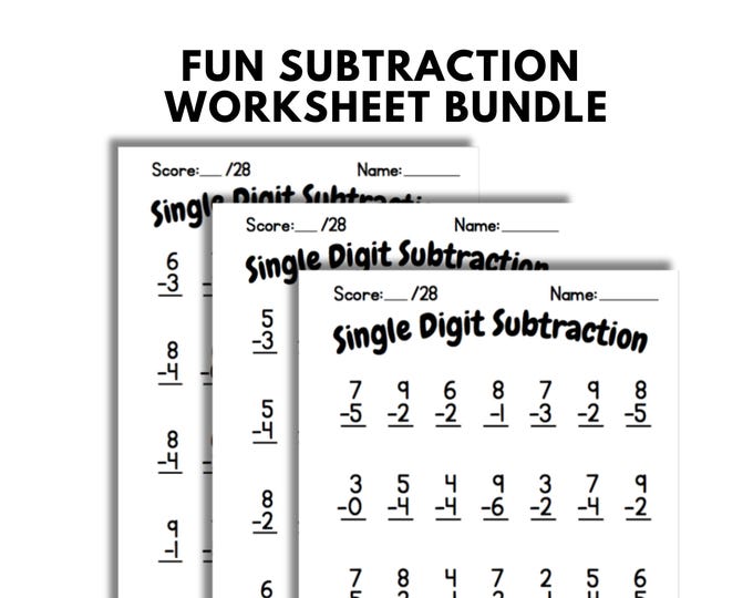 Kindergarten Math Worksheets. Picture Subtraction. Distance Learning ...
