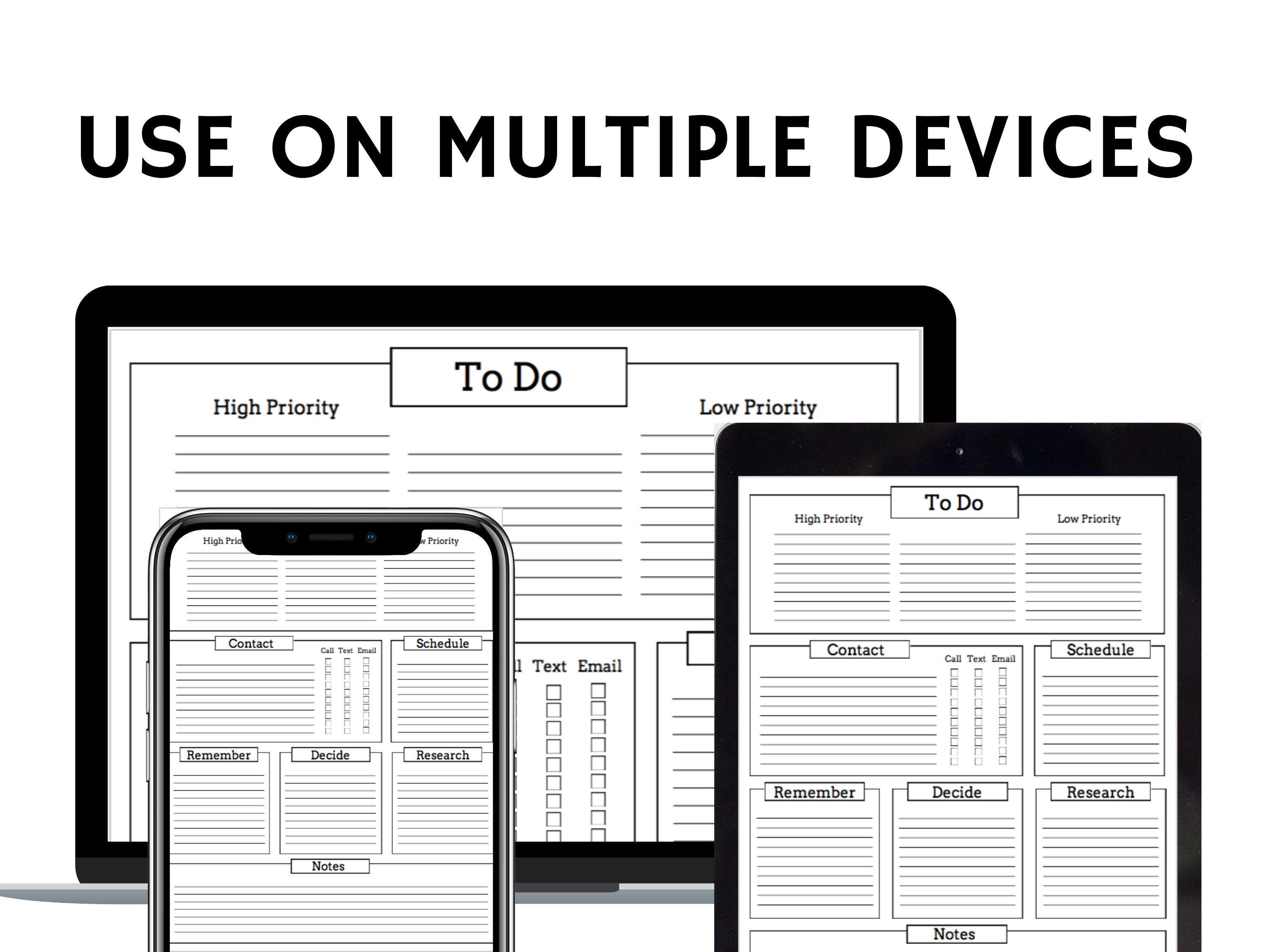 Printable ADHD Brain Dump Sheet | Adult ADHD Planner | Daily to Do List ...