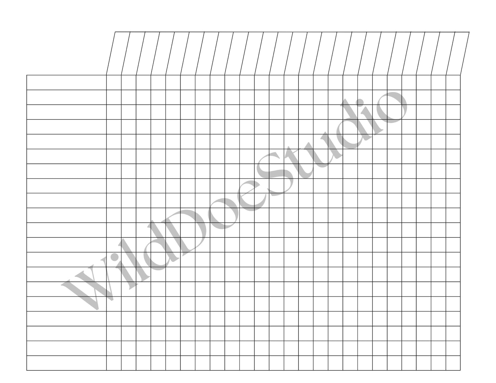 Printable Blank Tracking Spreadsheet | Instant Download PDF | Habit ...
