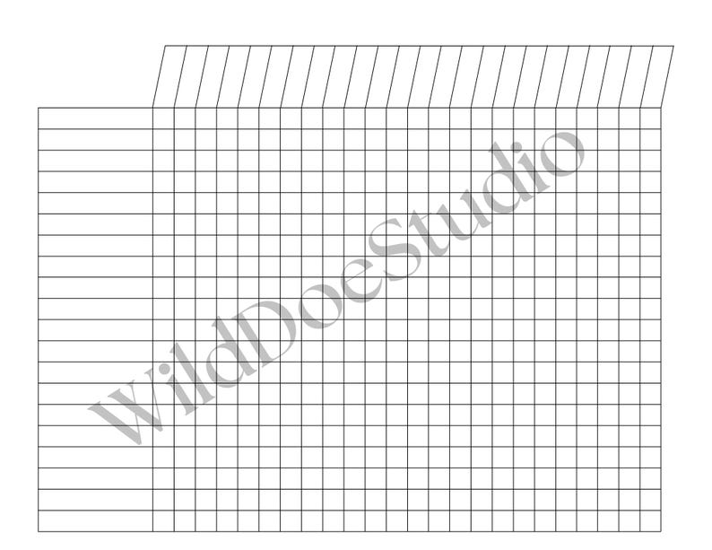 Printable Blank Tracking Spreadsheet | Instant Download PDF | Habit ...