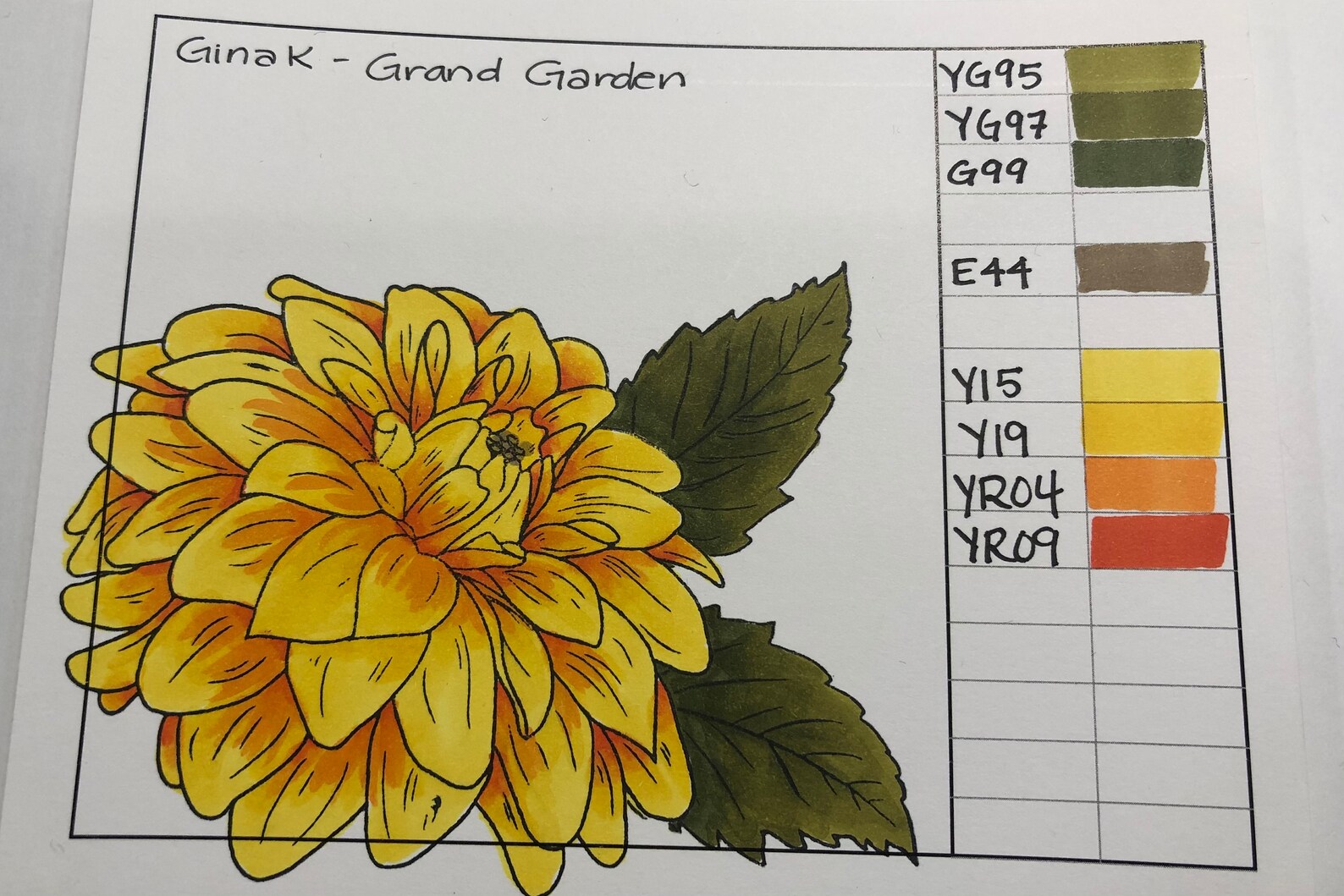 Copic Swatch Cards - Printable - Etsy