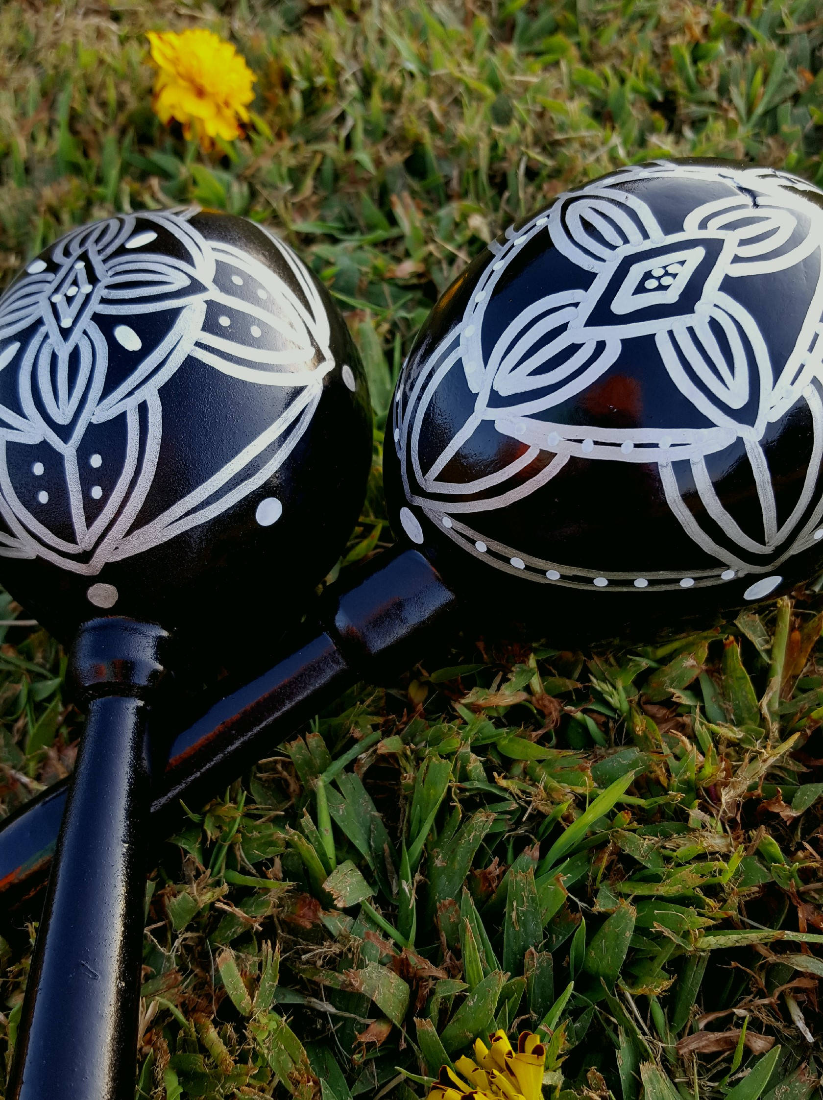 Black Maracas pair | Etsy