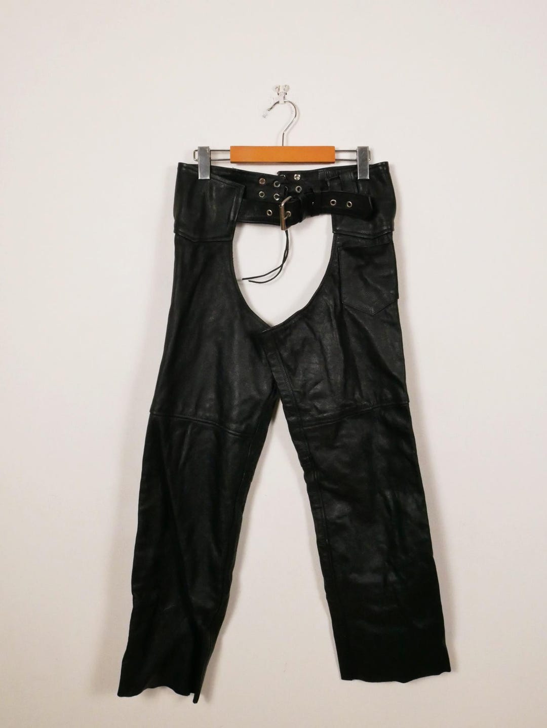 Interstate Leather Black Leather Motorcycle Pants/size S/W28-35 - Etsy