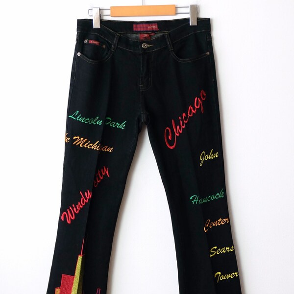 Embroidered Jeans Mens - Etsy