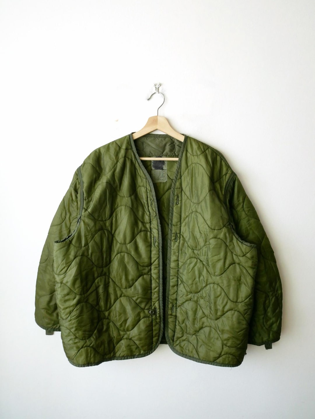 Vintage US Military M65 Jacket Lining/army Quilted Liner/medium - Etsy