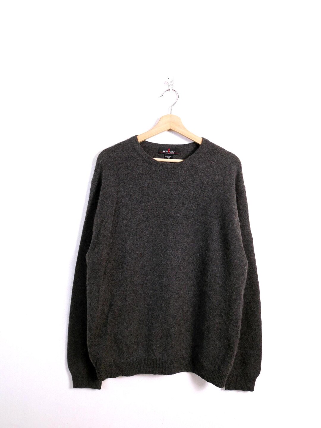 Vintage Weir Golf Men’s Charcoal Gray 100% Cashmere Crew Neck Sweater ...