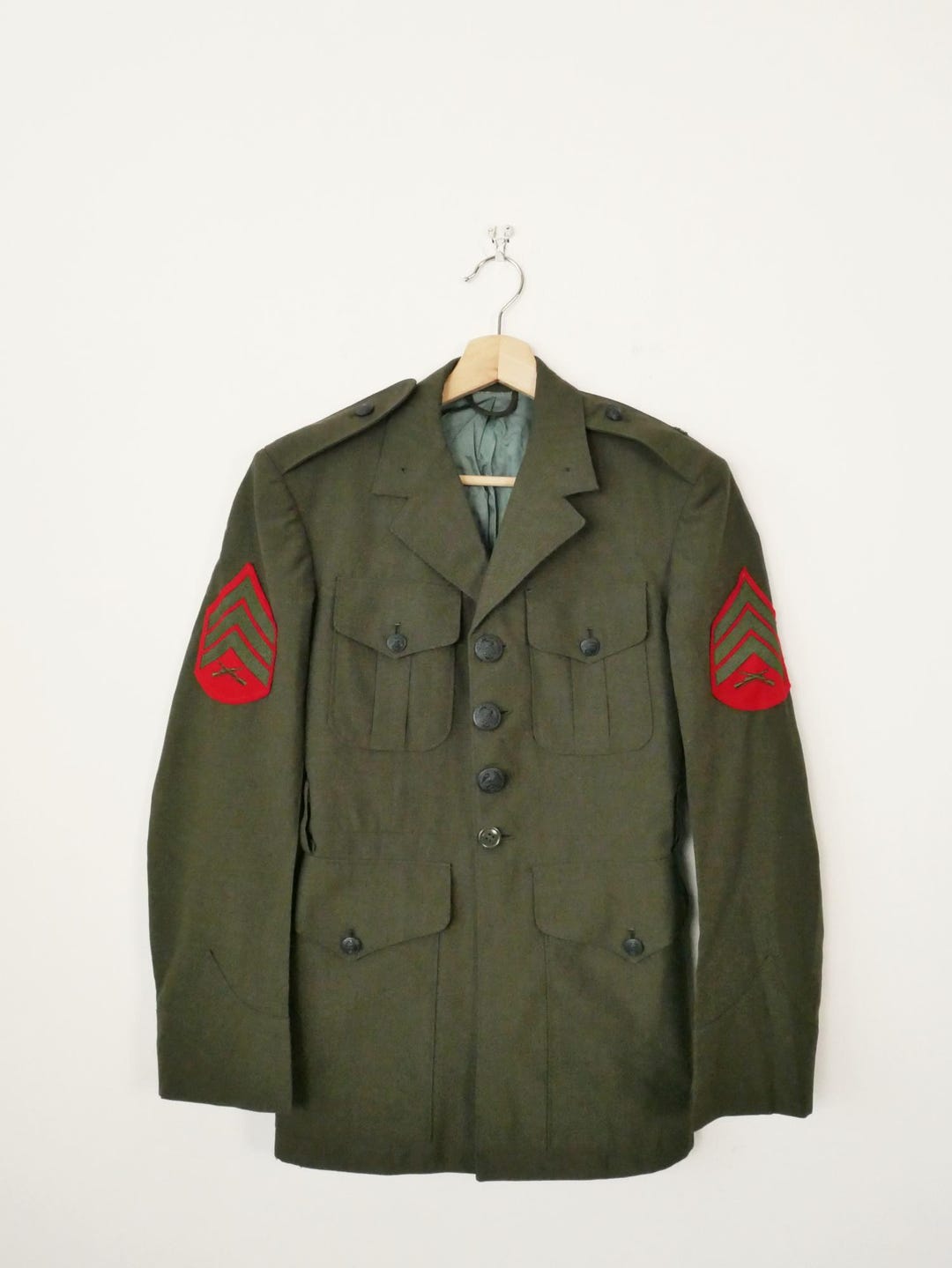 Vintage 60s USMC Men’s Dress Uniform Jacket Sergeant Rank - Etsy