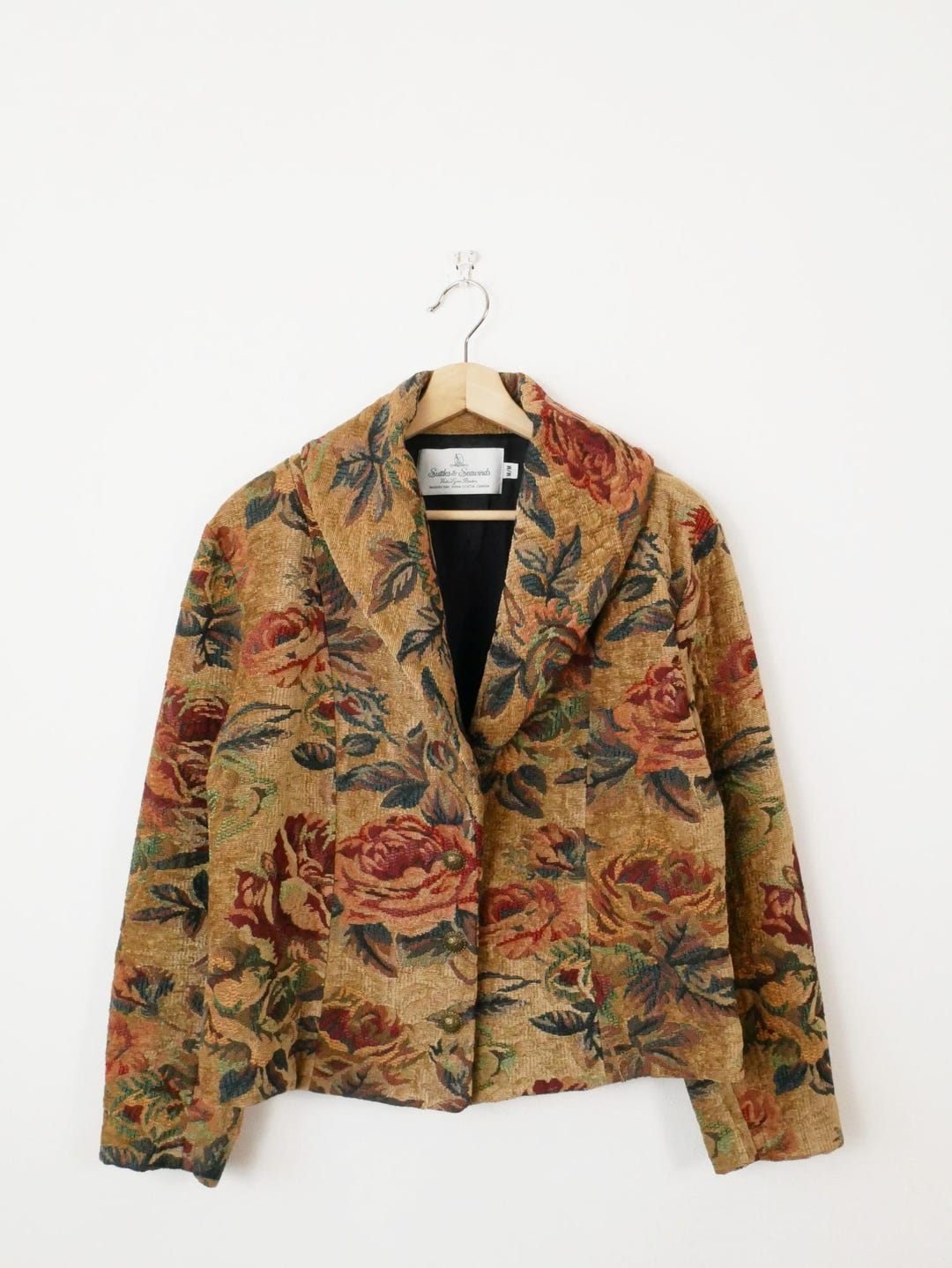 Vintage Suttles and Seawinds Women's Floral Tapestry Jacket - Etsy