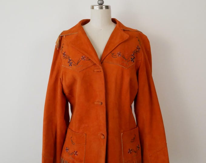 Vintage 1950s Dupont Quilon Soft Suede Fringe Jacket/orange/as IS - Etsy