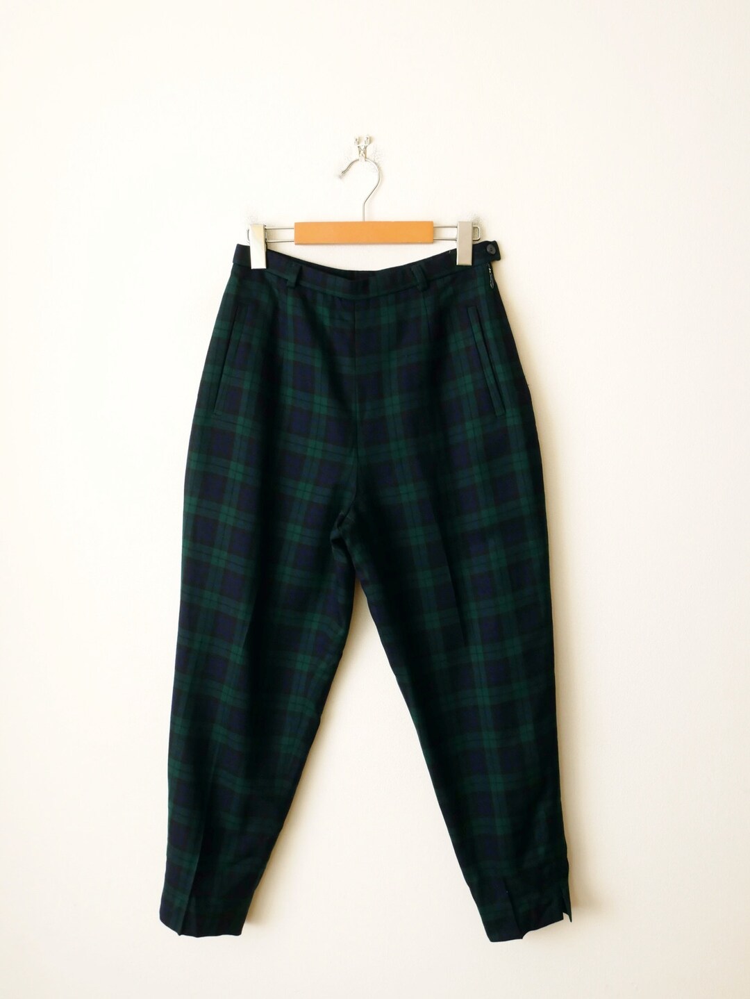 Pendleton Black Watch Tartan Plaid High Waisted Tapered Wool - Etsy