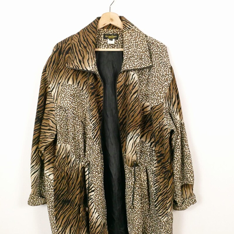Tiger Print Coat - Etsy UK